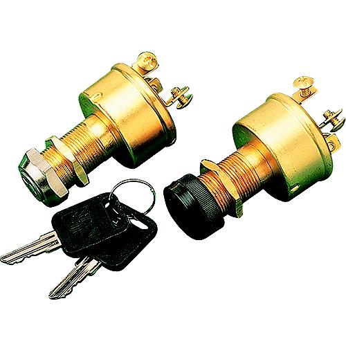 Brass 3-Position Key Switch 4203501 | Bentleys Marine & Electronics
