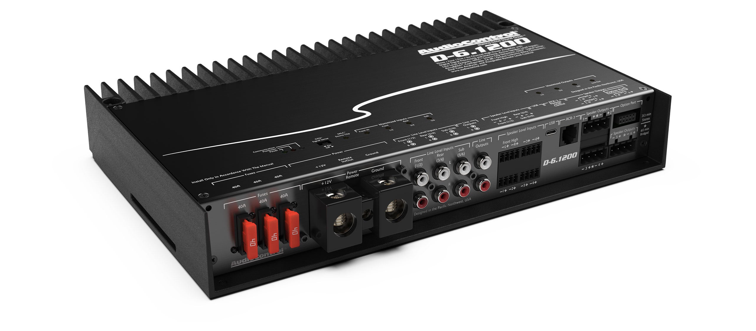 Audio Control D6-1200 1200W 6 Channel Amplifier with DSP Matrix ...